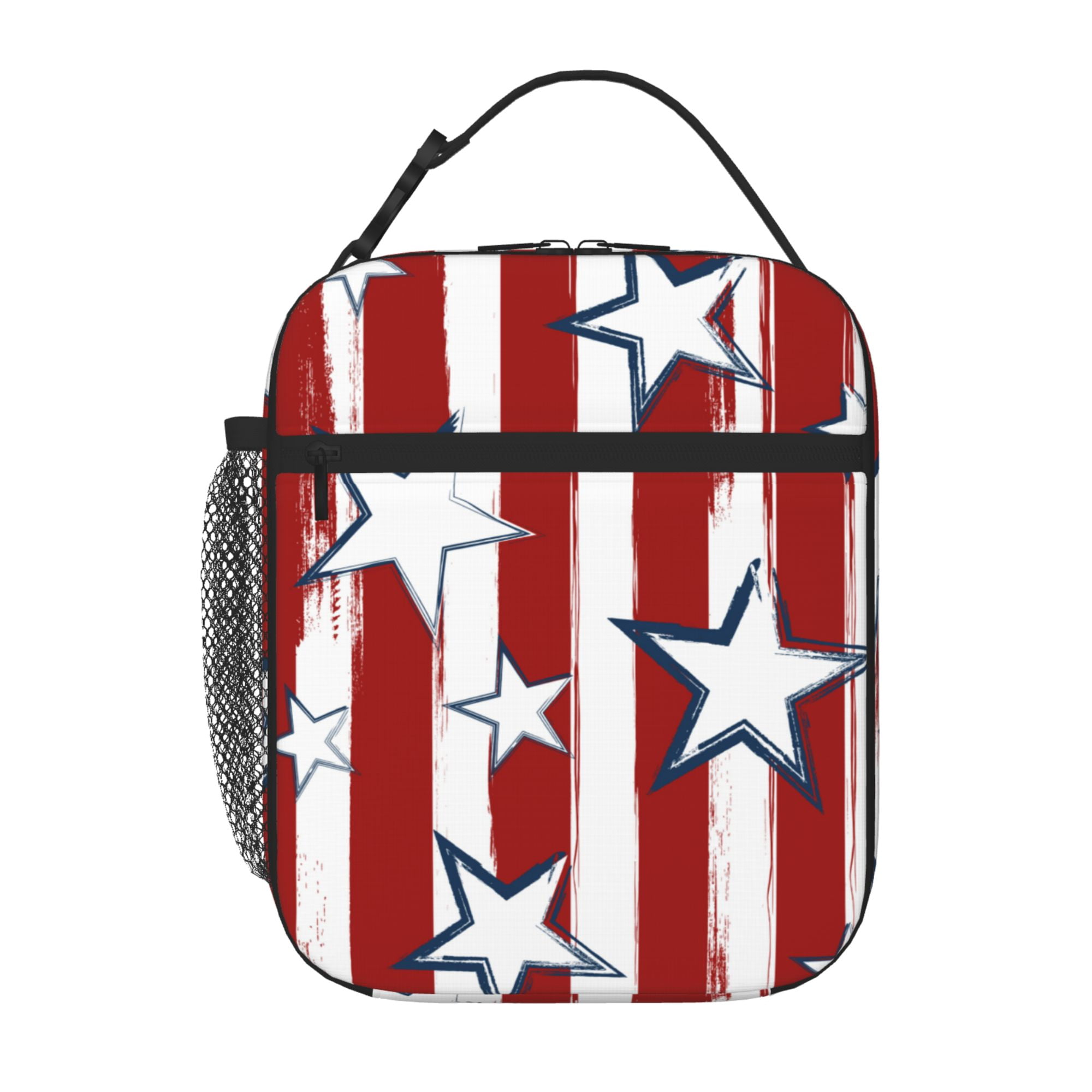 TEQUAN Portable Lunch Bag, Graffiti America Star Stripes Pattern ...
