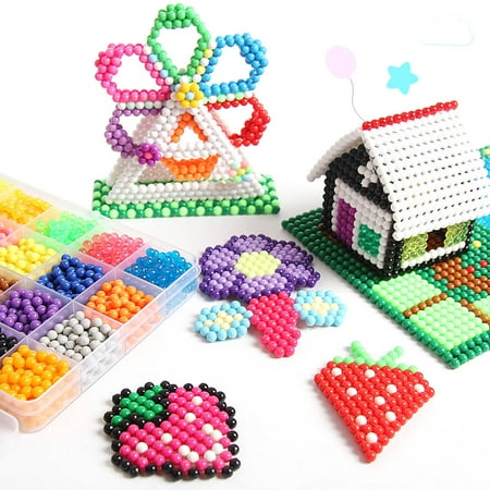 Water Fuse Beads Kit 24 craft beads; water sticky Colors 3000 Beads ...