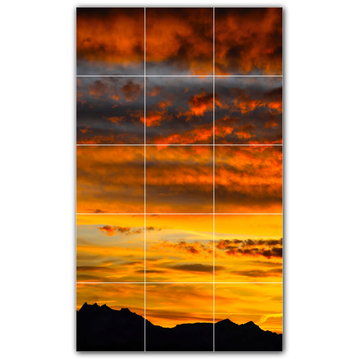 Picture-Tiles.com: Sunset Ceramic Tile Wall Mural WAL500993-35M. 18"W x ...