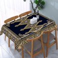 Chilfamy Gold Embroidery Zigzag Border Rectangle Dining Tablecloth ...
