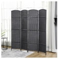 Folding Room Divider Screen 4 Panel 5.6' Tall Privacy Screen - Walmart.com