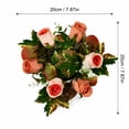 Artificial Maple Leaf Two-Tone Rose Candles Rings Wreaths Faux Fall ...