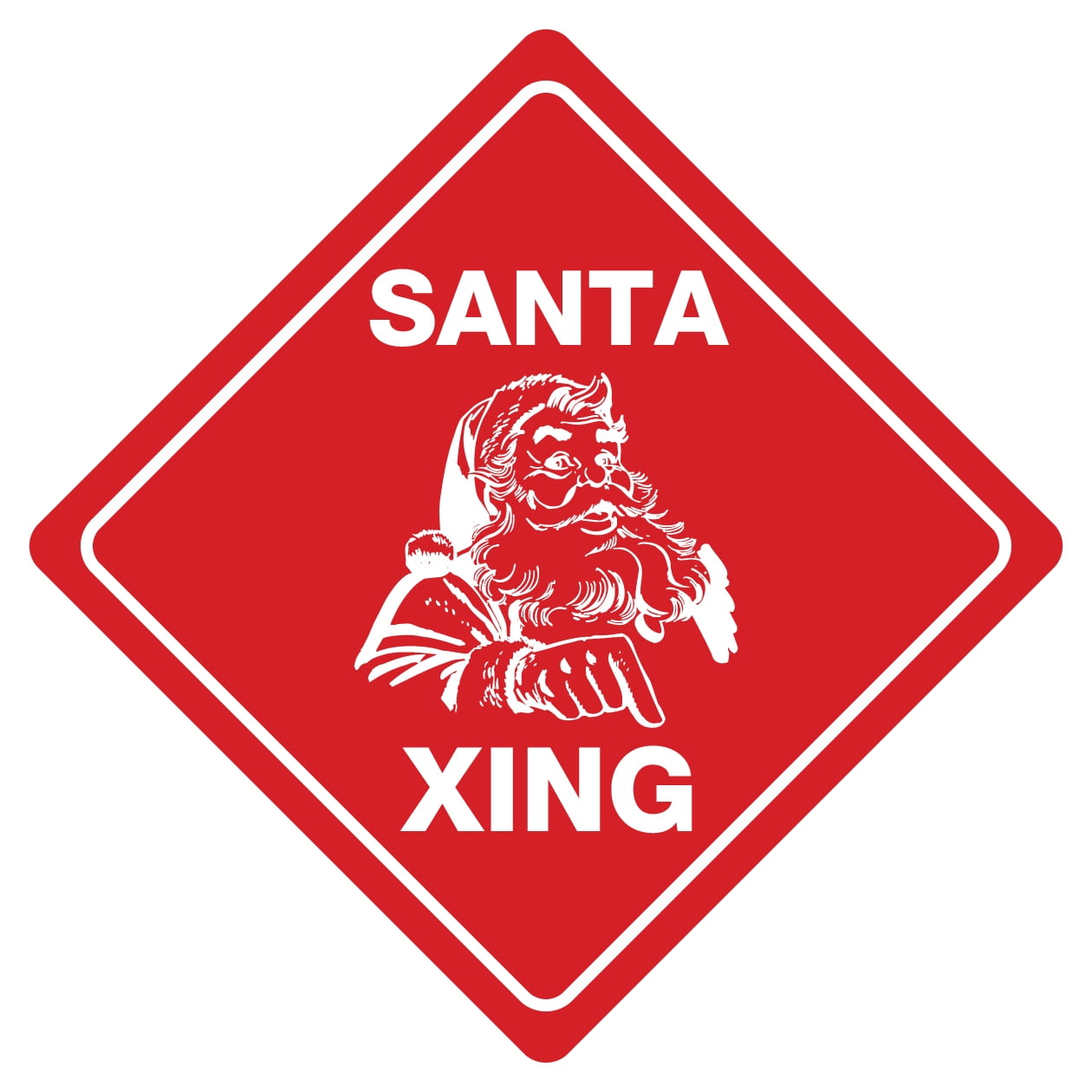 SANTA CROSSING Funny Novelty Xing Sign - Walmart.com