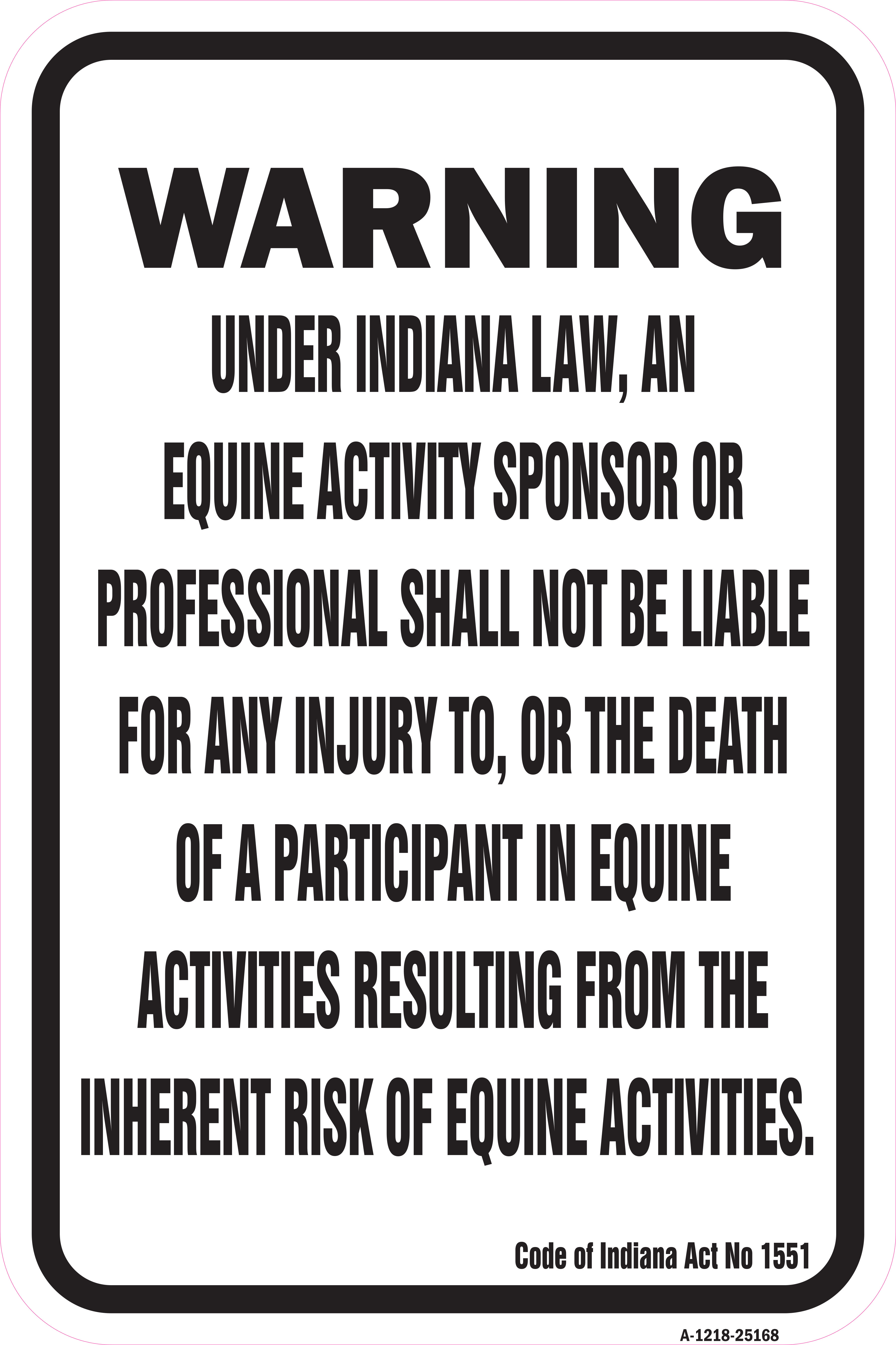Indiana Equine | 12" X 18" Heavy-Gauge Aluminum Rust Proof Parking Sign ...