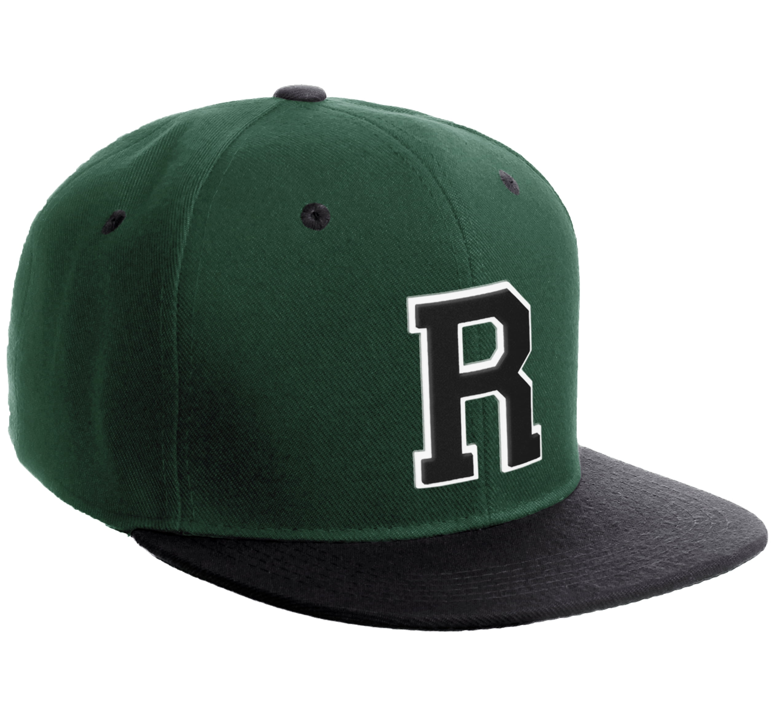 Daxton Classic Snapback Hat Custom A to Z Initial Varsity Letters, Dark ...