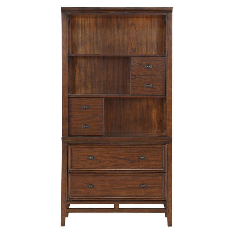 Lexicon Frazier Park Wood Bookcase in Brown Cherry - Walmart.com