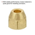 Uxcell Brass Flare Cap 1/4" Flare Female Flared Tube Fitting Nut Connector Adapter for HVAC Air ...