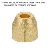 Uxcell Brass Flare Cap 1/4" Flare Female Flared Tube Fitting Nut Connector Adapter for HVAC Air ...