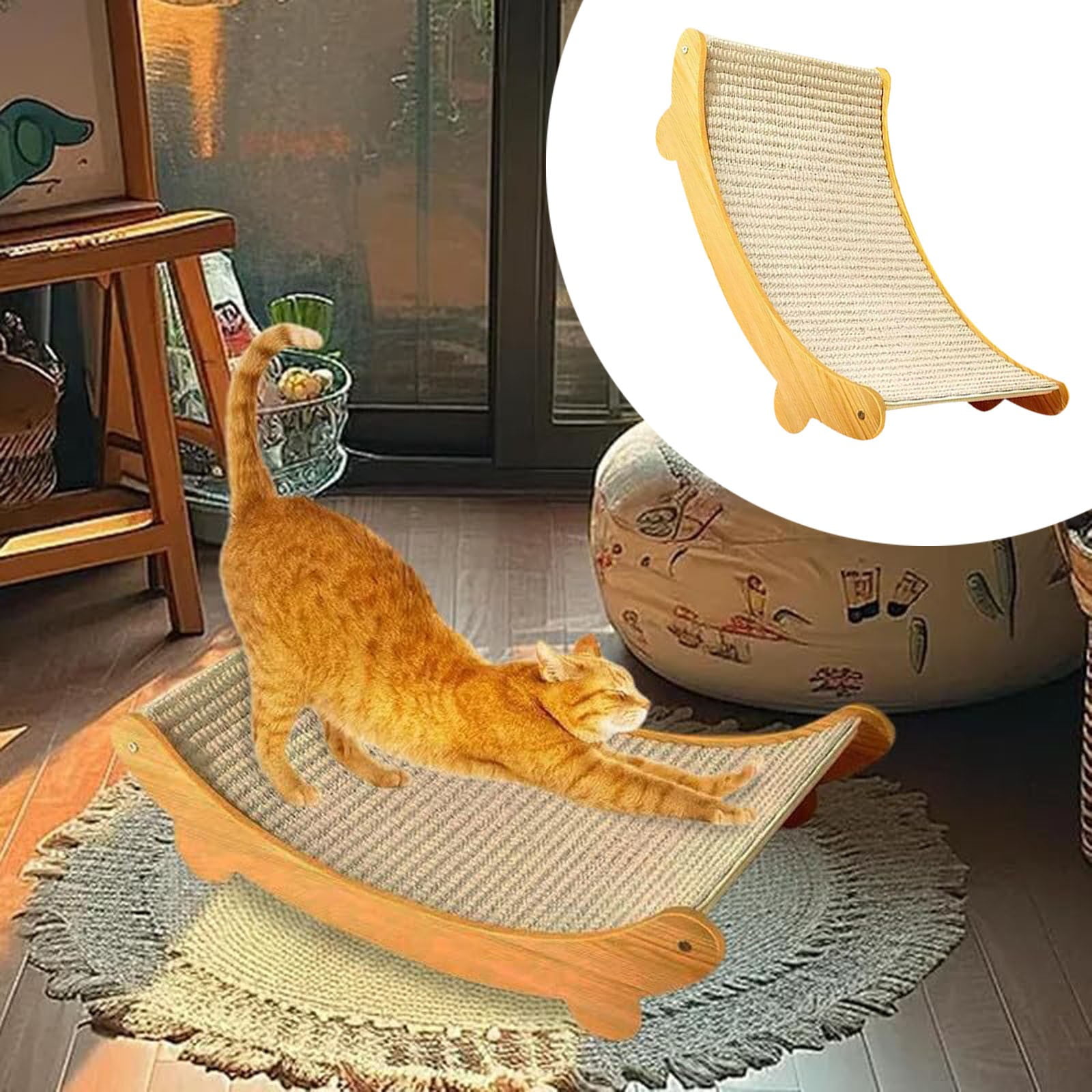 Click here for Vivavault Durable Sisal Cat Scratcher Pad Cushione... prices