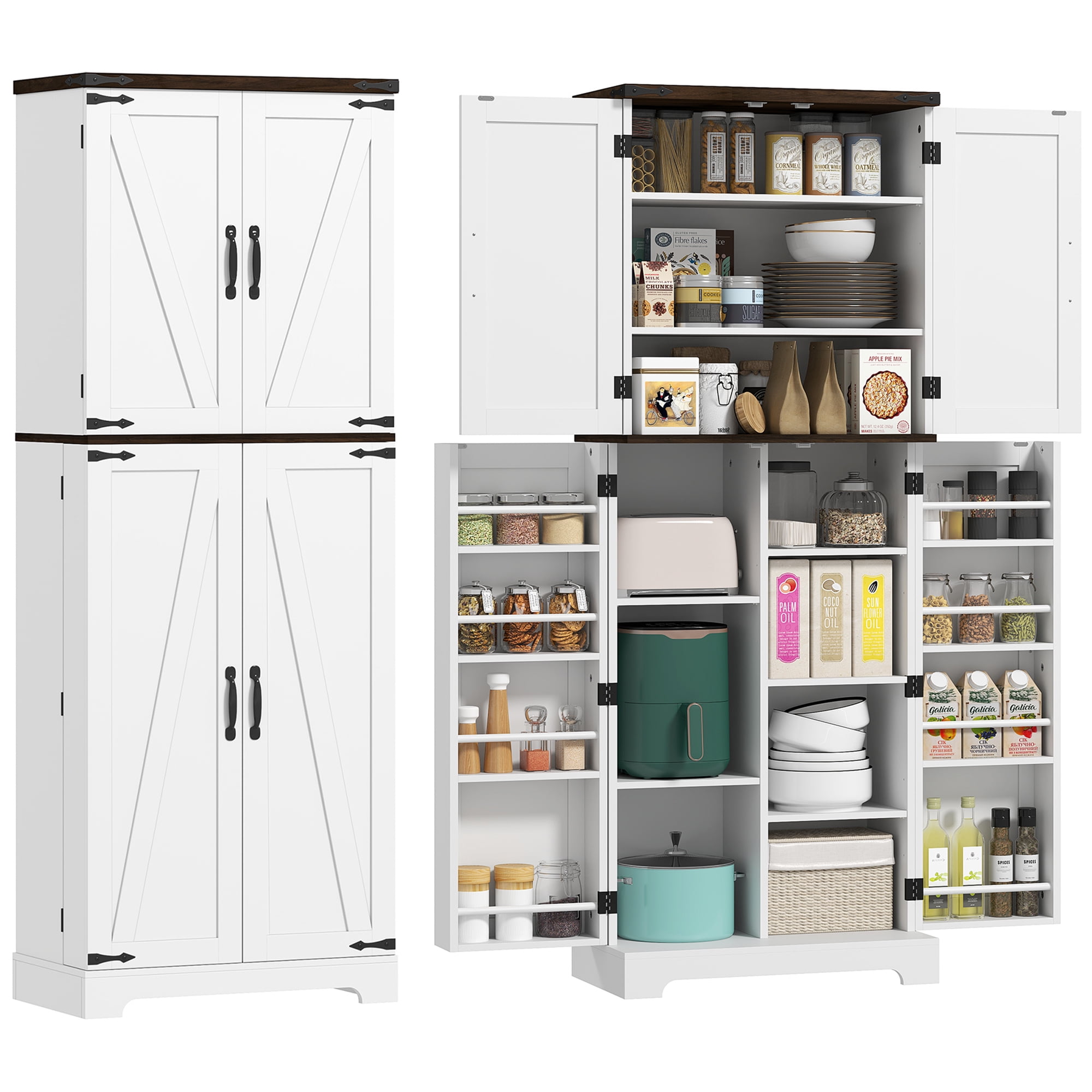 Click here for Homcom 64 Kitchen Pantry Storage Cabinet With Adju... prices