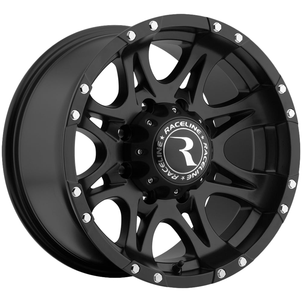 18" Inch Raceline 981 Raptor 18x9 8x165.1(8x6.5") -6mm Matte Black ...