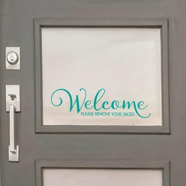 VWAQ Hello Front Door Decal Welcoming Home Decor Vinyl Sticker ...
