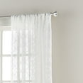 Nanshing Jess Rod Pocket Embroidered Single Curtain Panel, White, 54" x ...
