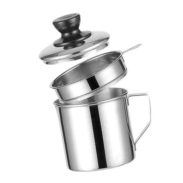 Xingzhi Stainless Steel Cooking Oil Storage Can Strainer Bacon ...