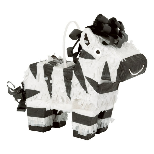 Unique Industries Assorted Colors Zebra Birthday Pinata, 8" x 6.75 ...