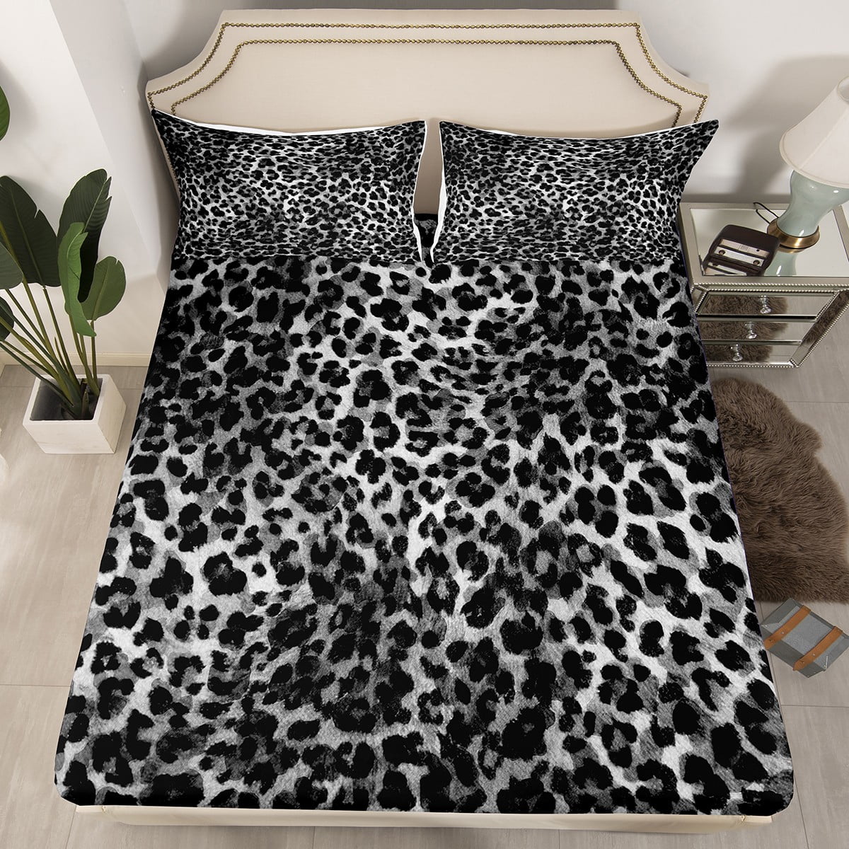 Click here for Erosebridal Cheetah Leopard Print Fitted Sheet Que... prices