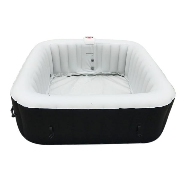 ALEKO Spa Carré Gonflable pour 6 Personnes avec Couverture Noir ...