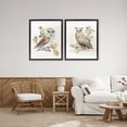 Stupell Industries Owls Perched in Foliage 2 Piece Black Framed Floater ...