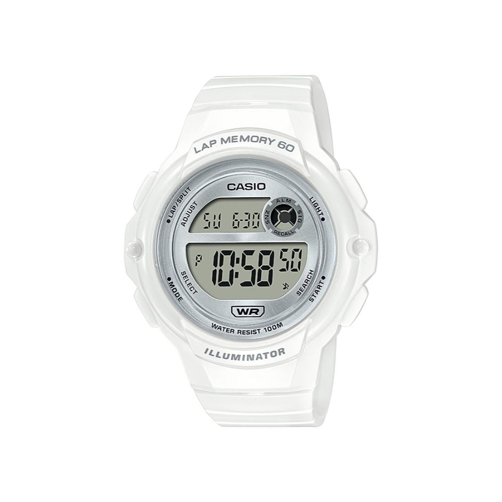 Casio Women's Digital Sports Watch with 60-Lap Memory White - LWS1200H ...