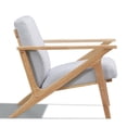 Omax Decor Zola Solid Wood and Fabric Accent Armchair in Oak and Light ...