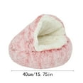 Calming Dog Beds & Cat Cave Bed, Plush Cuddler Round Coved Cat Bed, Cat ...