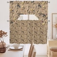 Beach Footprint Swag Curtains Valance and Tier Set, Summer Coastal ...