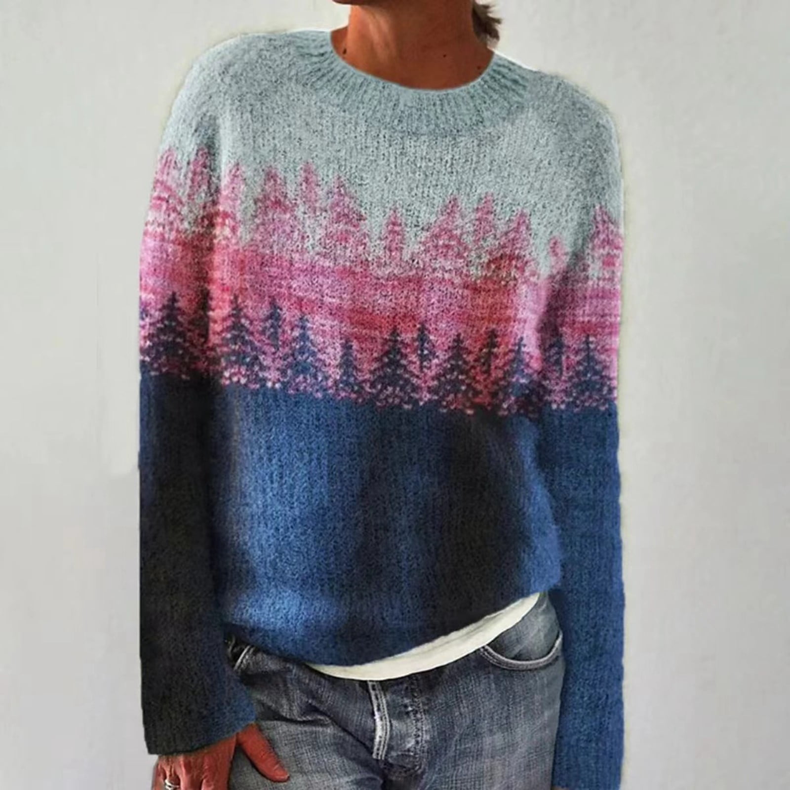 Click here for Tinz Womens Fair Isle Sweater Fall Winter Oversize... prices