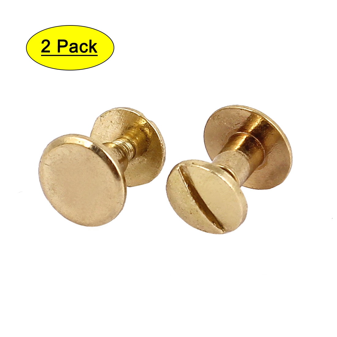 Uxcell 4.5x7mm Brass Plated Binding Chicago Screw Post For Albums ...