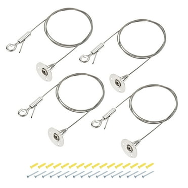 Uxcell Picture Hanging Wire Kit 1M Load 66 lbs with Vertical Fixing ...