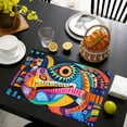 4pcs, Abstraction Pattern placemats, fashion print pattern table mat ...