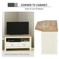 "HOMCOM Corner TV Stand, Suitable for Small Spaces, Easy Assembly, Up ...
