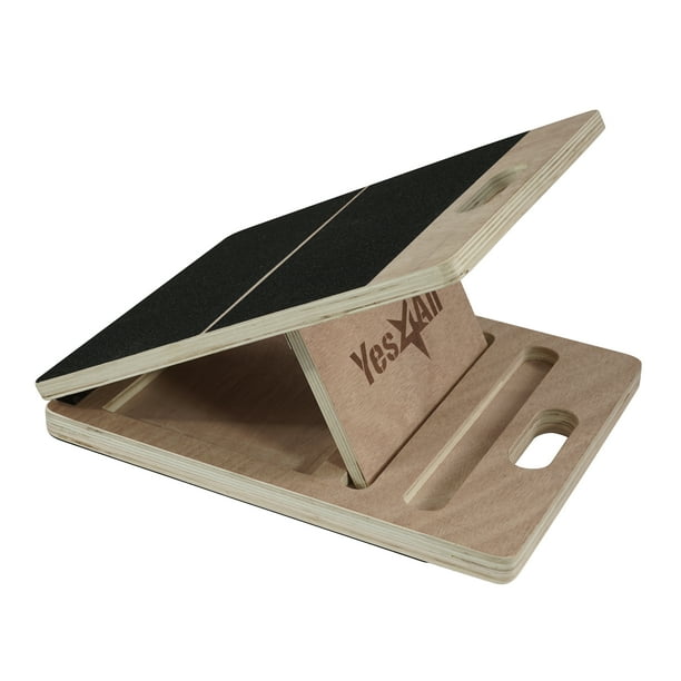Yes4All Adjustable Wooden Slant Board - 3 Incline Level: 20, 30 & 35 ...