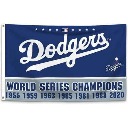 Los Angeles Dodgers 7 Time World Champions Flag 3' x 5',LA Dodgers Flag ...