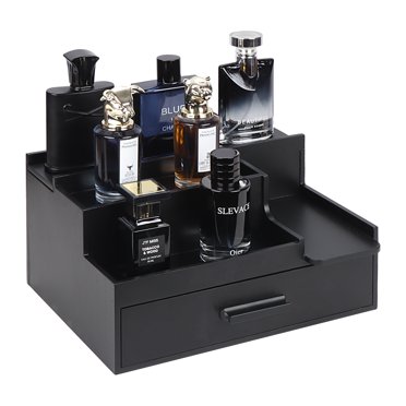 Wooden Cologne Organizer for Men Multi-Slide Tiers of Standing Perfume ...