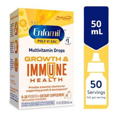 Enfamil Poly-Vi-Sol Baby & Toddler Liquid Multivitamin with Iron ...