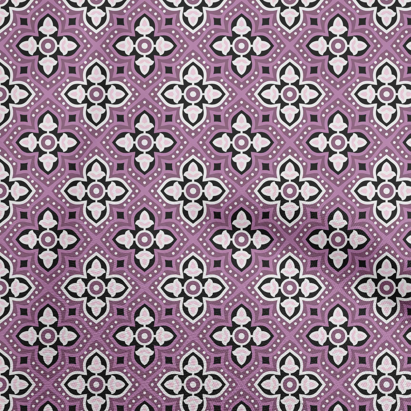 oneOone Cotton Poplin Purple Fabric Asian Block Print Traditional ...