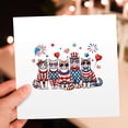 3drose, Five Patriotic Cats in a Line. Independence Day Elegant, Funny ...