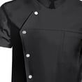 Men Women Chef Coat Jacket Executive Snap Button Summer Short Sleeve ...