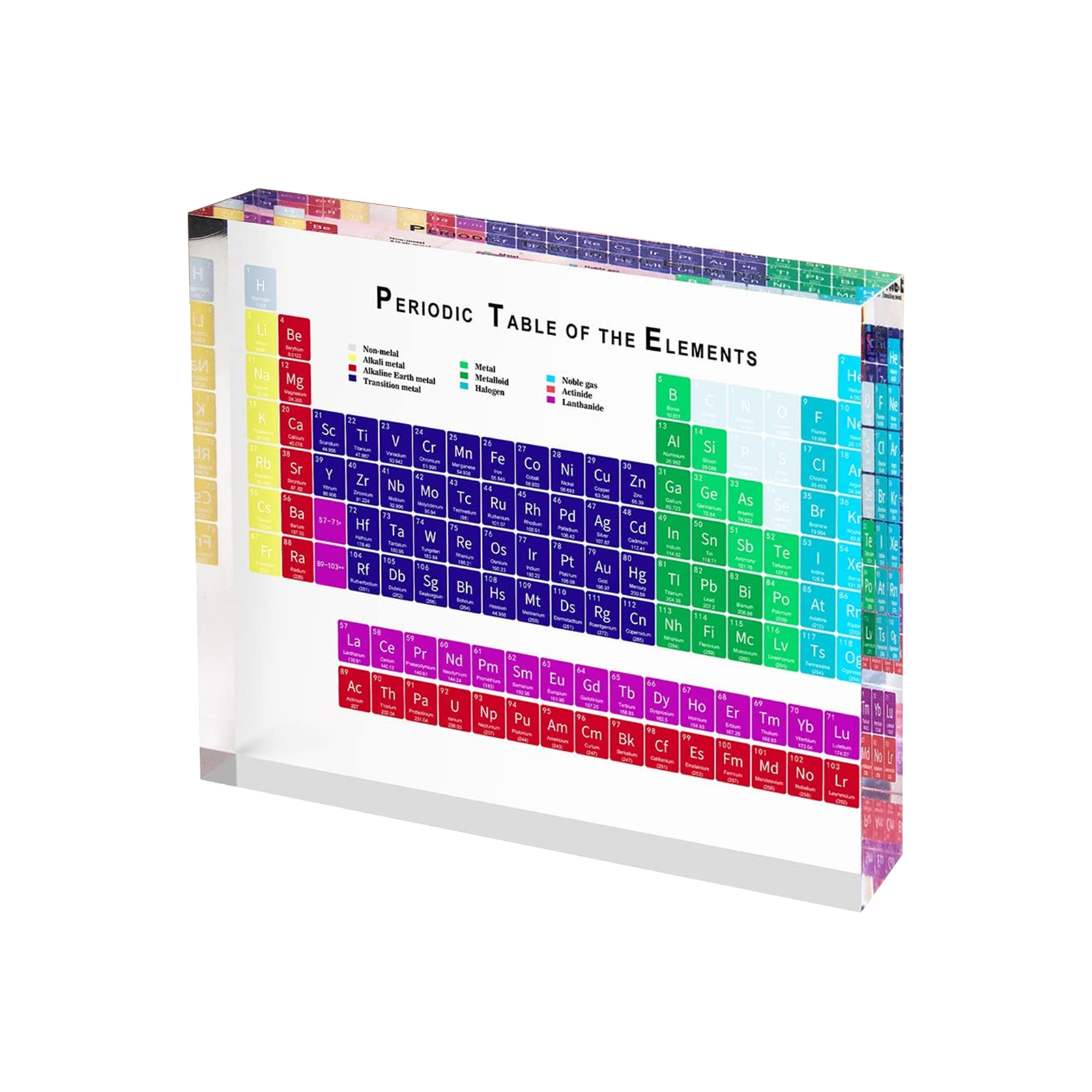 Colorful Periodic Table Clear Acrylic Element Table Display With 83