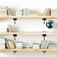 2 Pcs Decor Adjustable Wall Shelves Heavy Duty Shelf Brackets Support ...