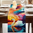 Animals Burlap Cotton Table Runner 13x120 Inches Long, Abstract Art ...