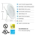 Feit Electric White 5"/6" Dimmable Daylight (5000K) LED Recessed ...