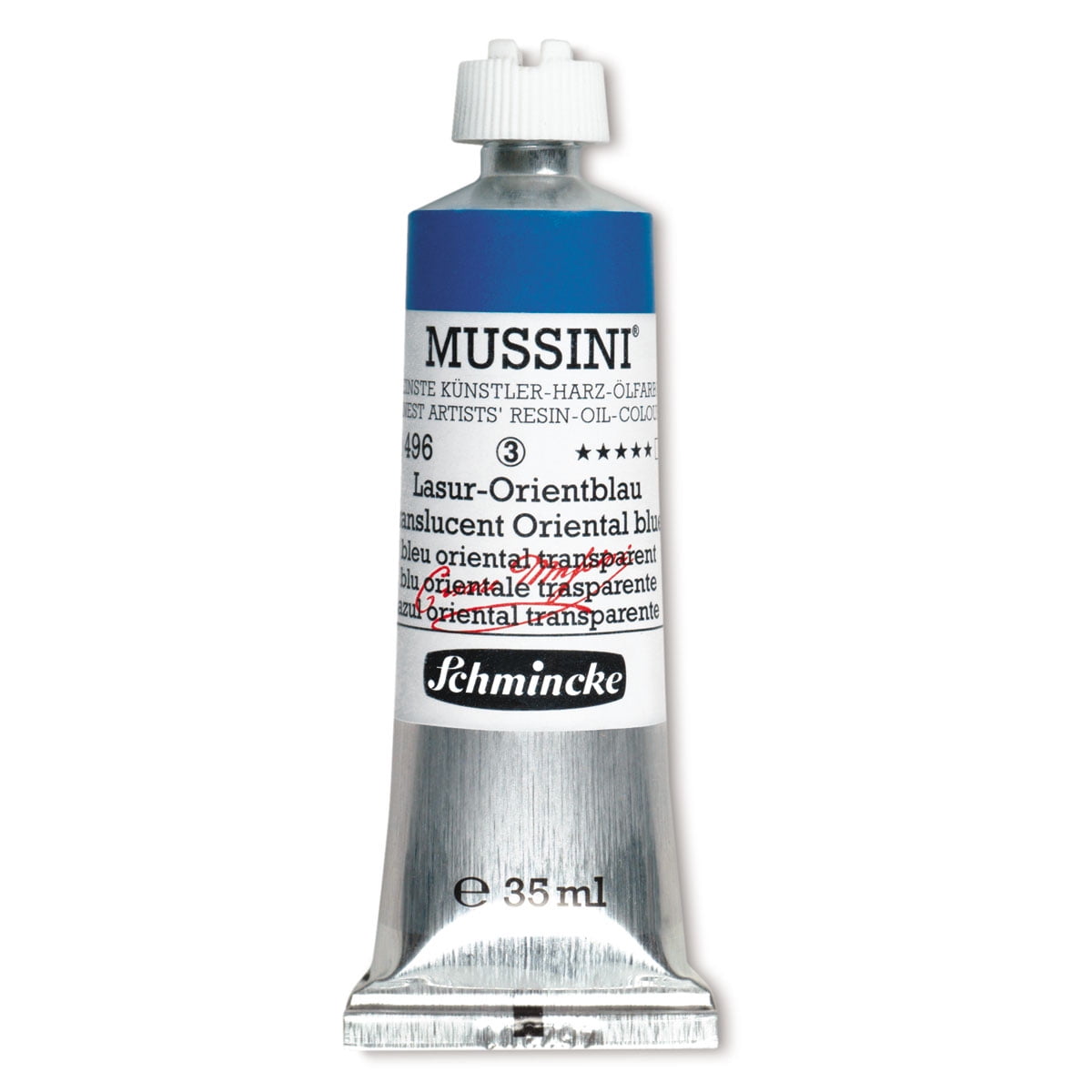 Schmincke Mussini Oil Color - Translucent Oriental Blue, 35 ml tube ...
