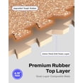 0.79in Thick 24 Sq Ft Exercise Equipment Mats, 6 Tiles Upgraded Rubber ...