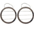 2 Pcs Large Round Wooden Picture Frames, Farmhouse Hanging Display ...