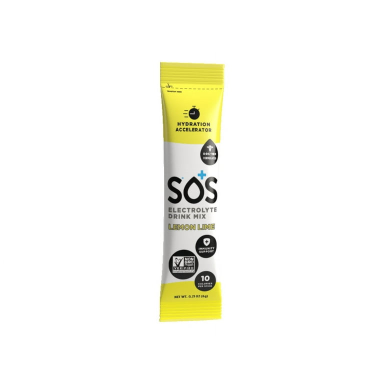 SOS Hydration Electrolyte Powder Sachets 20 Stick Servings, 58% OFF