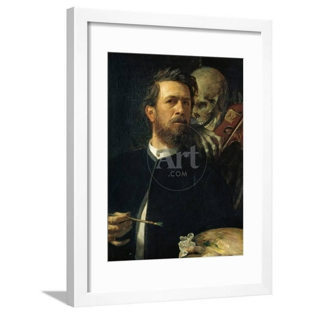 SelfPortrait with Death Playing the Fiddle, 1872 Framed Print Wall Art ...