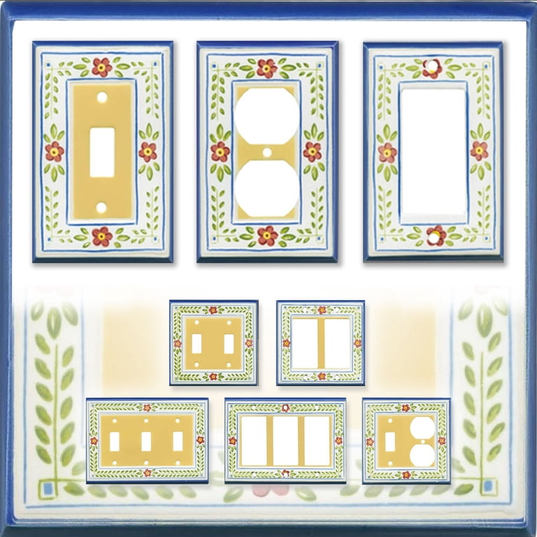 French Country Ceramic Outlet Covers Wall Plates Outlet, 46% OFF