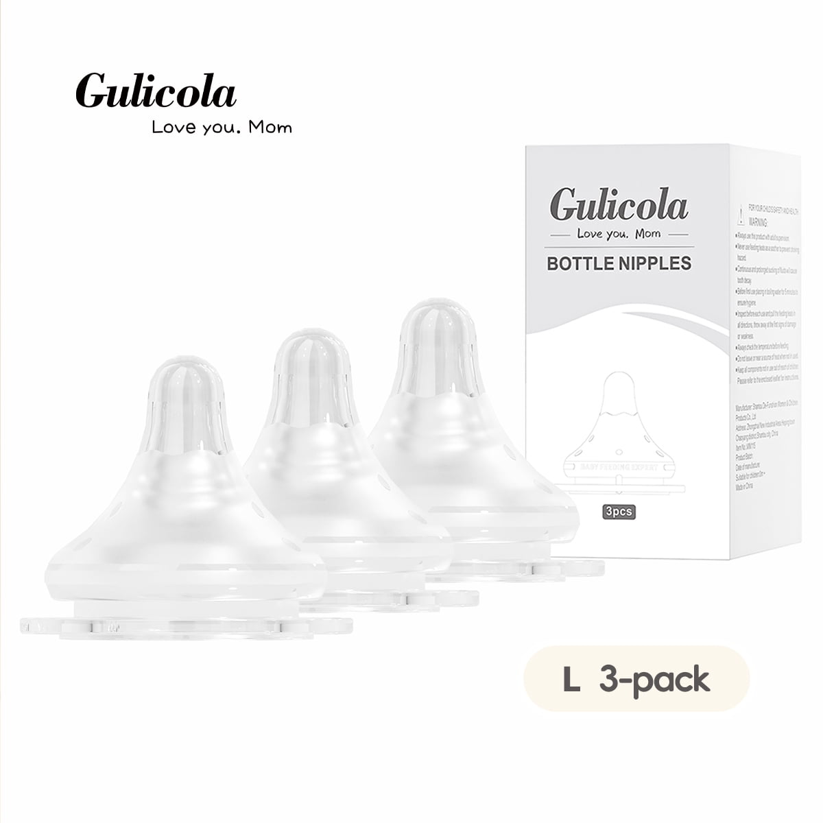Click here for Gulicola Natural Flow Baby Bottle Silicone Nipple... prices