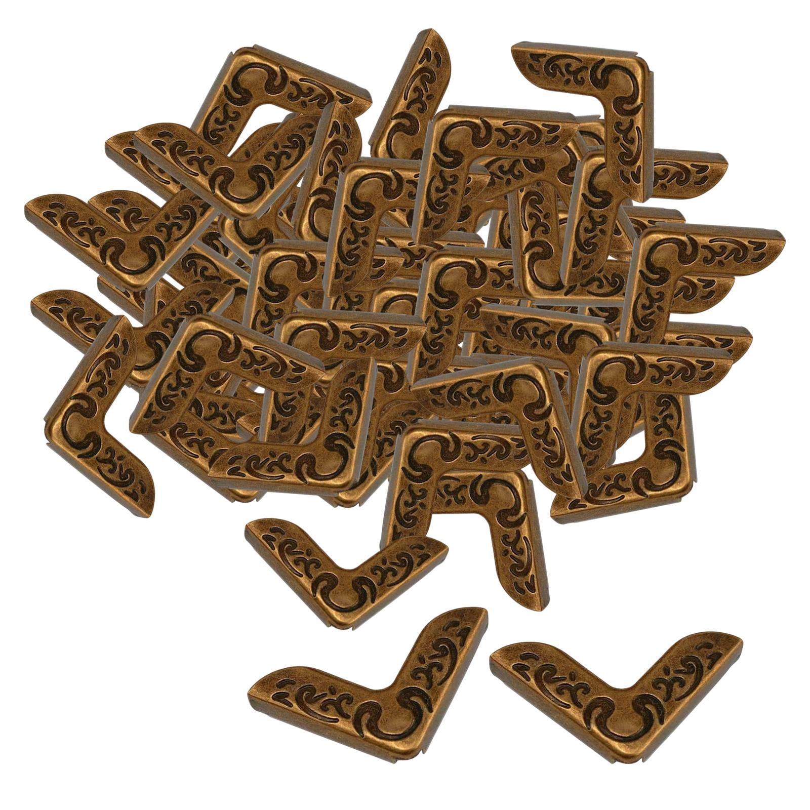 100Pcs Corner Protector Bracket Wood Box Decorative Menu Scrapbook ...